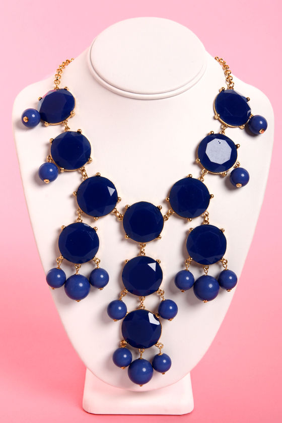 Beautiful Blue Necklace - Statement Necklace - Bubble Necklace - $22.00 ...