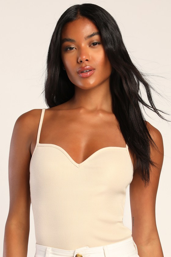 Beige Bodysuit Sleeveless Bodysuit Bodycon Bodysuit Lulus