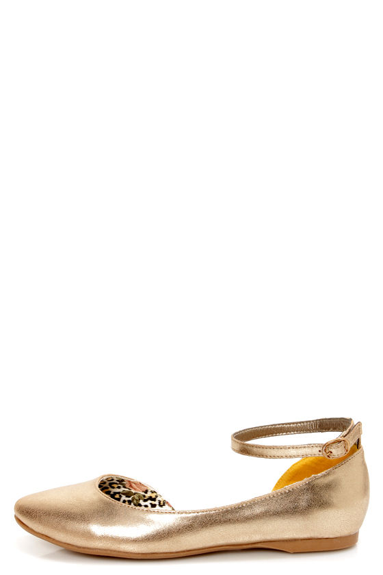 Chinese Laundry Bianca Gold Metallic D'Orsay Pointed Flats - $49.00 - Lulus