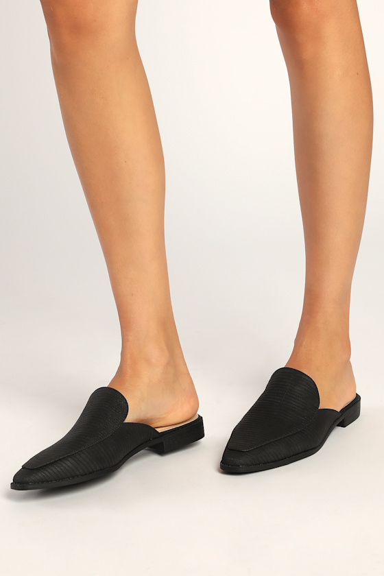 CL By Laundry Softest - Black Mules - Nubuck Mules - Lulus