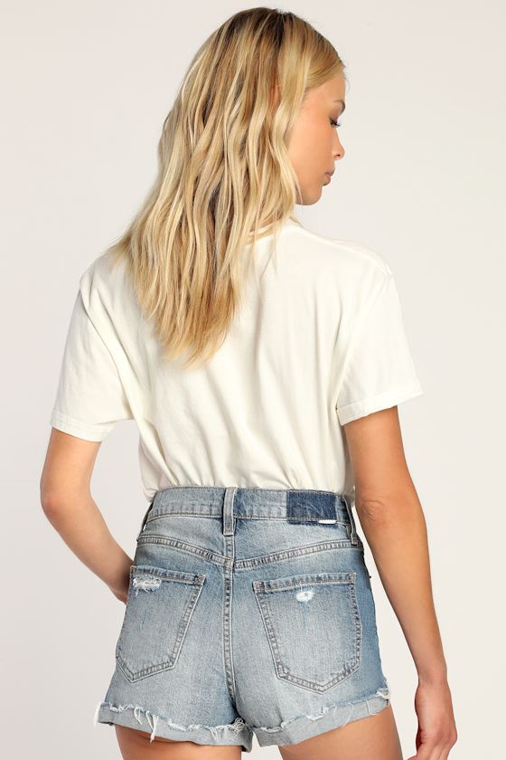 Daze Denim Troublemaker - High-Rise Cutoffs - Distressed Shorts - Lulus