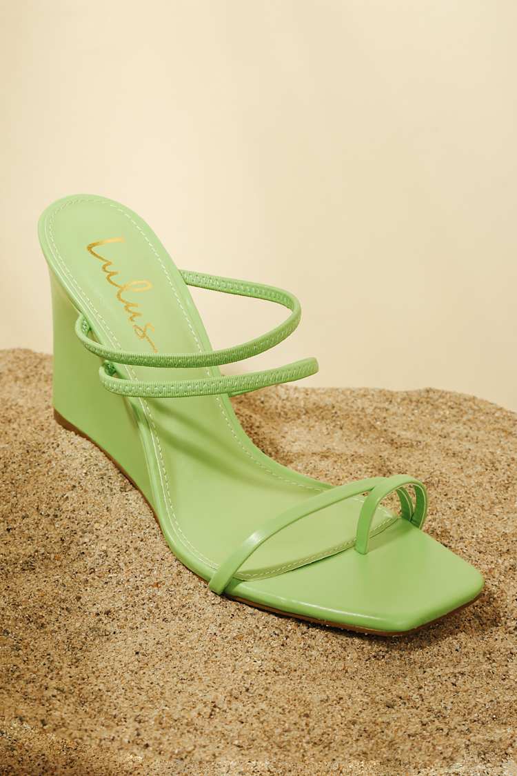 Green Wedges Heels