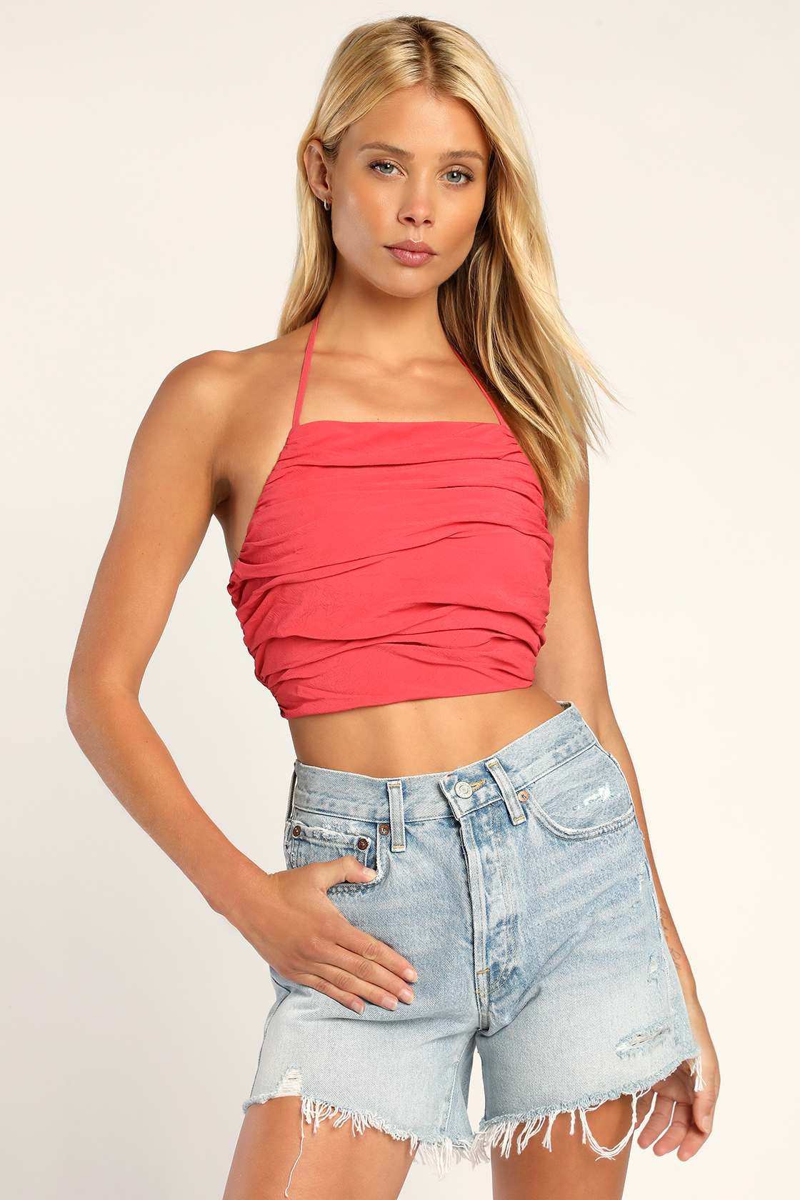 Rusty Rose Crop Top - Halter Crop Top - Cute Summer Top - Lulus