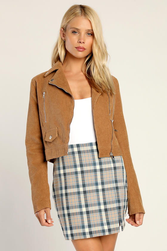 Cute Camel Jacket - Moto Jacket - Lightweight Jacket - Lulus