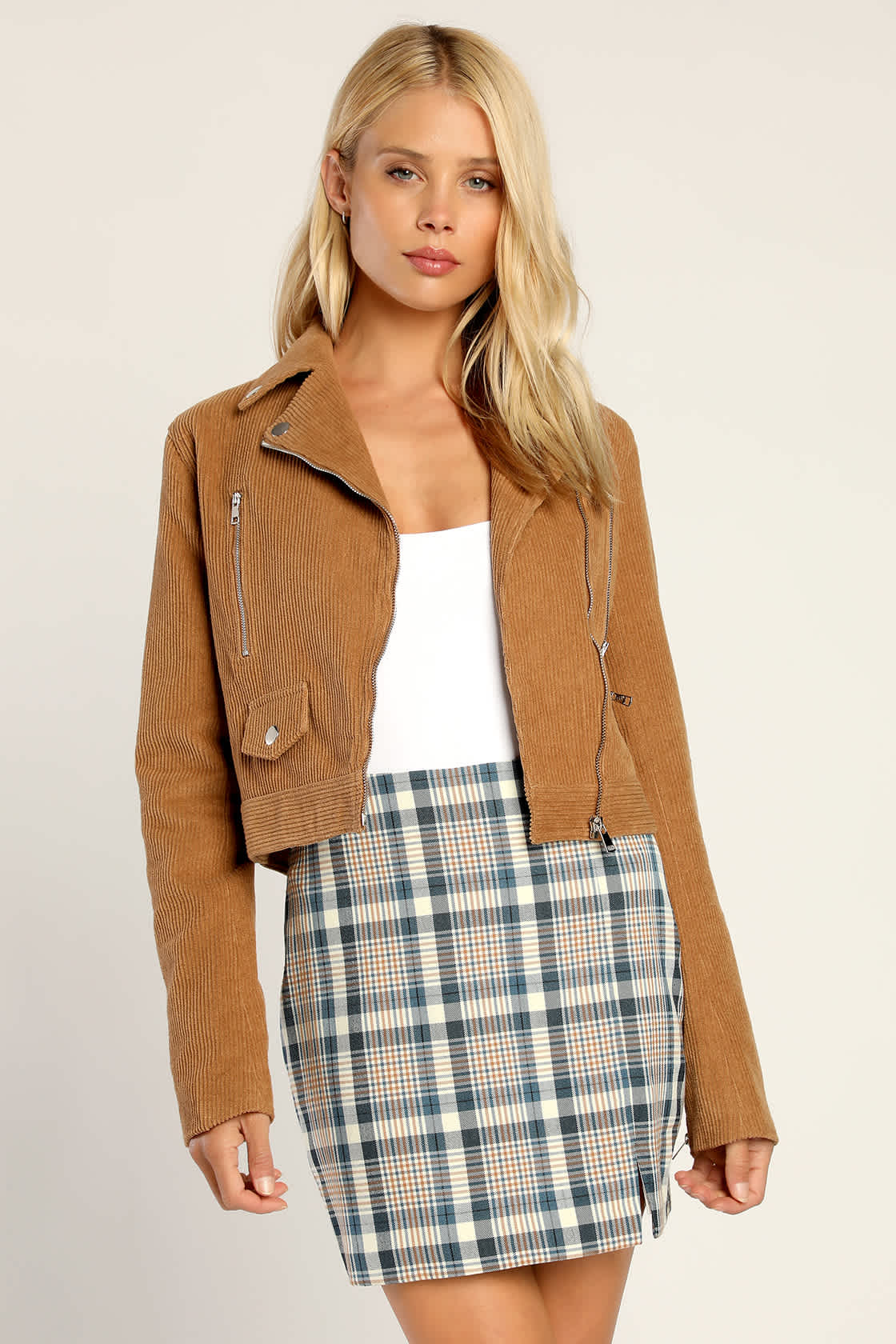 Cute Camel Jacket - Moto Jacket - Lightweight Jacket - Lulus