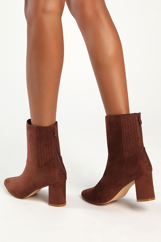 Brown Suede Booties - Ankle Boots - Pointed-Toe Boots - Lulus