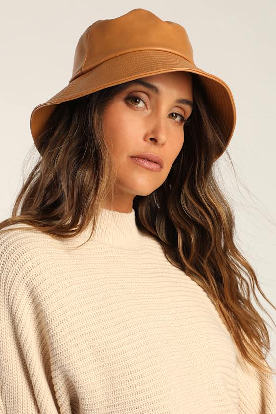 Lack of Color Wave Tan - Faux Leather Hat - Tan Bucket Hat - Lulus