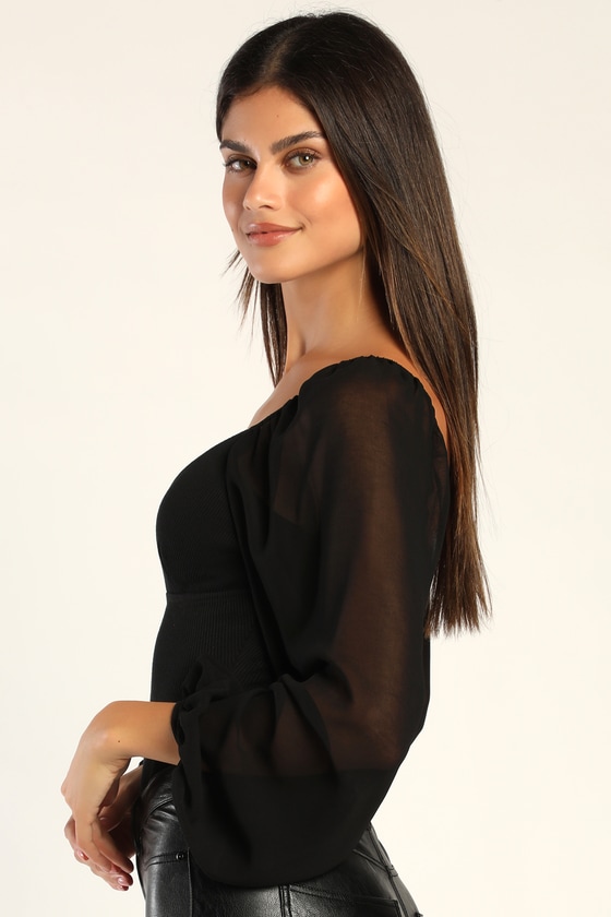 Black Ribbed Bodysuit Cutout Bodysuit Long Sleeve Bodysuit Lulus