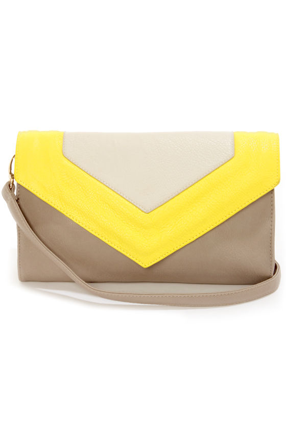 Cute Yellow Purse - Taupe Purse - Grey Purse - $43.00 - Lulus