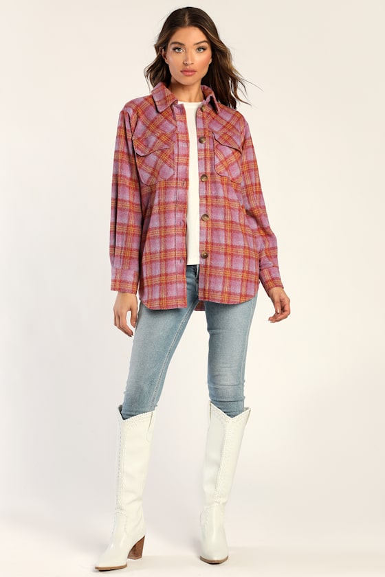 Steve Madden Brooklyn Shacket - Plaid Shacket - Button-Up Shacket - Lulus