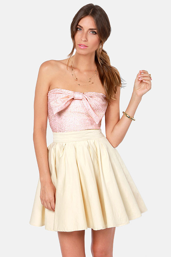 Sexy Pink Top - Tube Top - Gold Top - $30.00 - Lulus