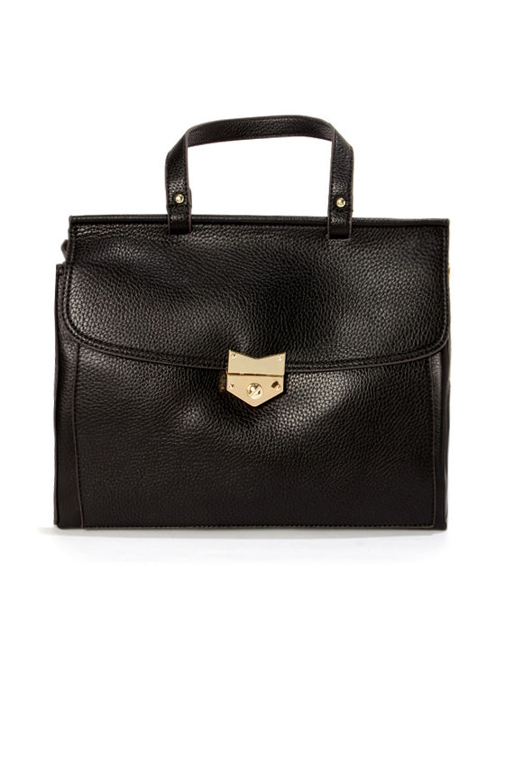 Chic Black Handbag - Vegan Leather Handbag - $53.00 - Lulus