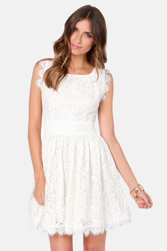 Darling Angelina Dress - Ivory Dress - Lace Dress - $121.00 - Lulus