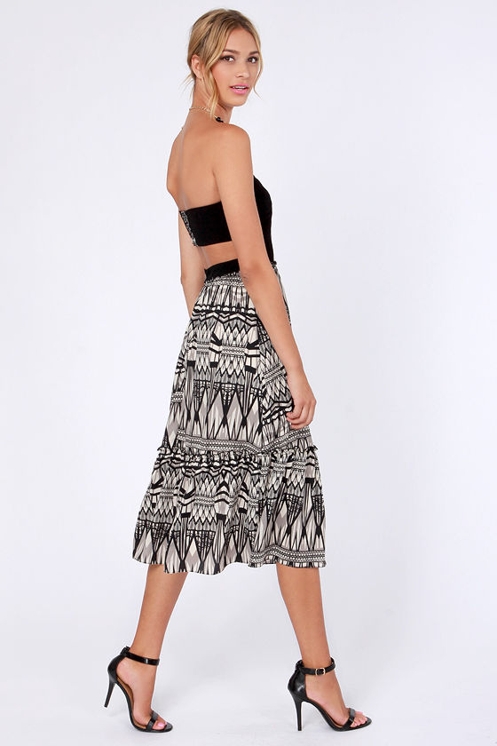 Aryn K Dress - Strapless Dress - Print Dress - $90.00