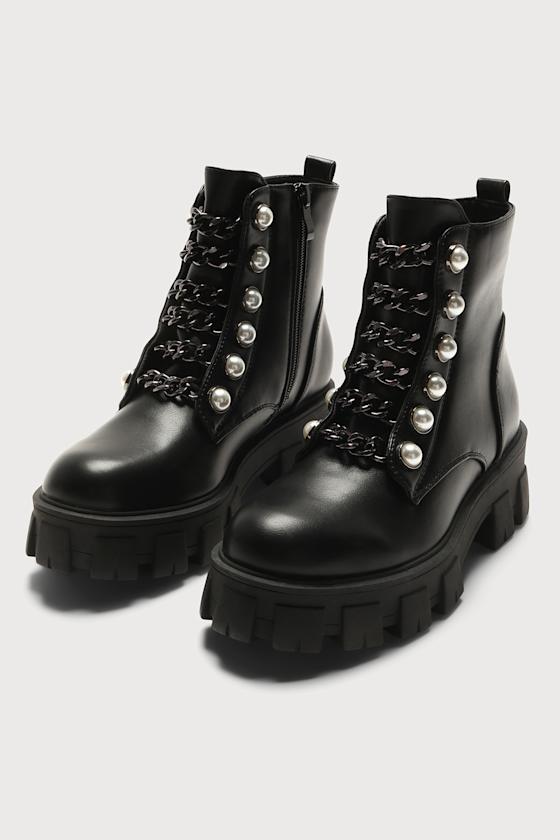 Black Platform Booties - Chunky Boots - Black Ankle Booties - Lulus
