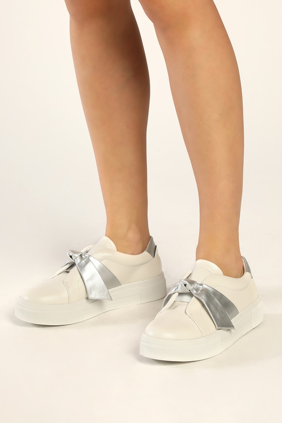 Sneakers Bow Sneakers Flatform Sneakers White Sneakers Lulus