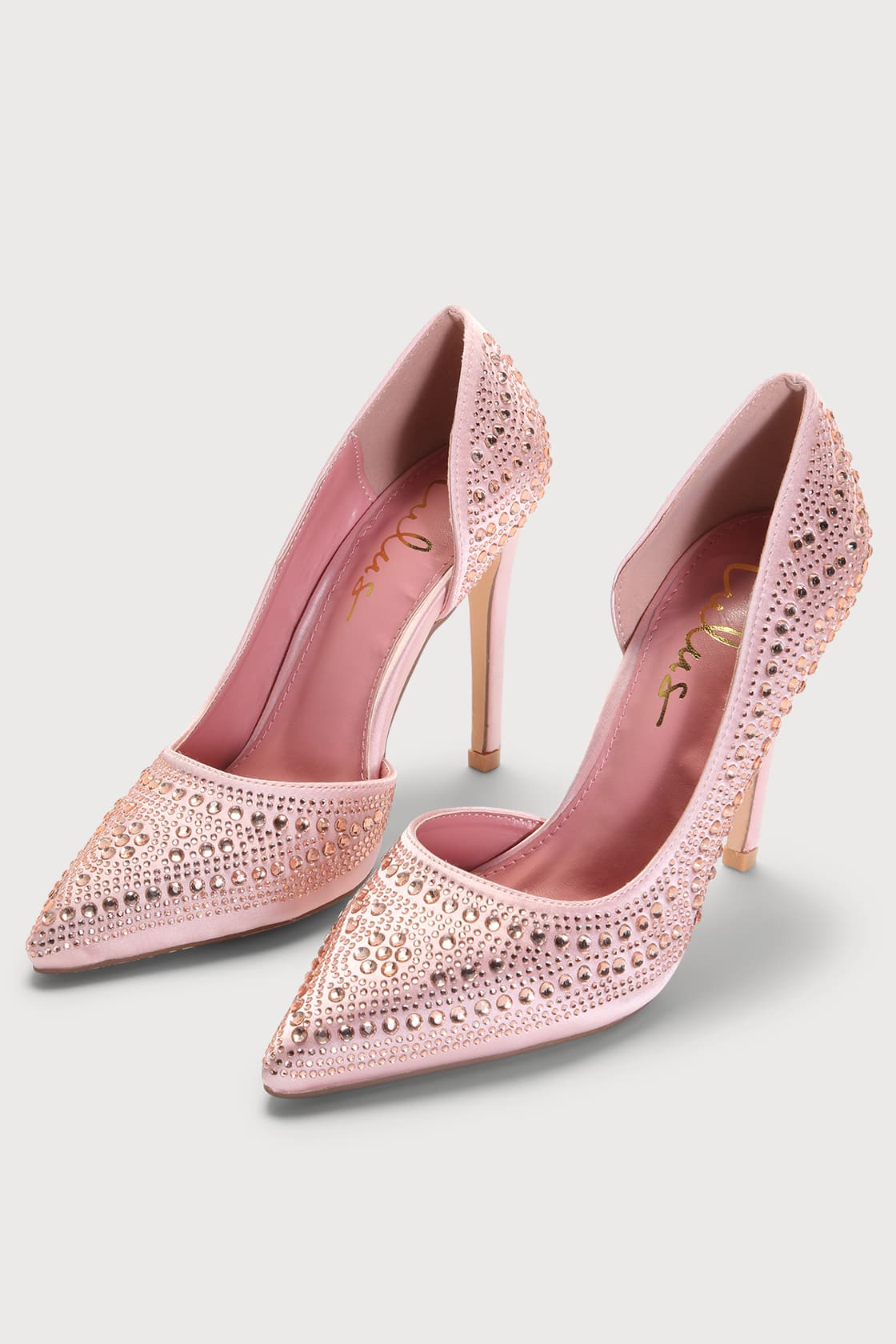 Rose Gold Pumps - Rhinestone Pumps - Rose Gold D'Orsay Pumps - Lulus