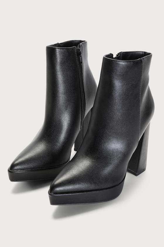Black Boots - Ankle Booties - Pointed-Toe Boots - Platform Boots - Lulus