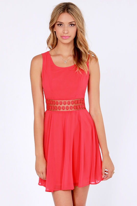 Cute Red Dress - Cutout Dress - Skater Dress - $41.00 - Lulus