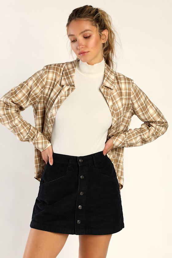 Free People Ray Cord Mini Skirt - Corduroy Skirt - Mini Skirt - Lulus