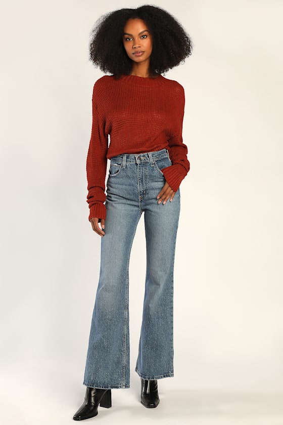 Cute Sweater - Brick Red Sweater - Cropped Sweater - Lulus