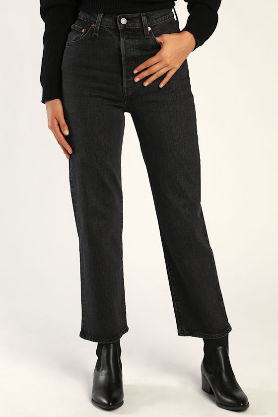 Levi's Ribcage Feelin' Cagey - Washed Black Jeans - Jeans - Lulus