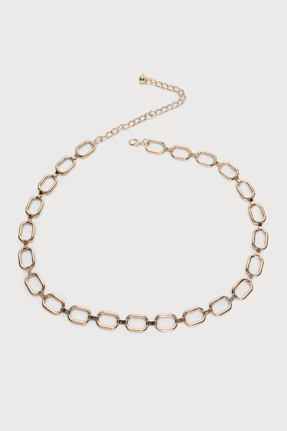 Gold Chain Belt - Rectangular Chain Belt - Chunky Gold Belt - Lulus