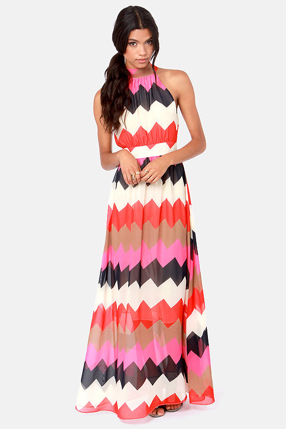 Lovely Striped Dress - Chevron Dress - Maxi Dress - $76.00 - Lulus
