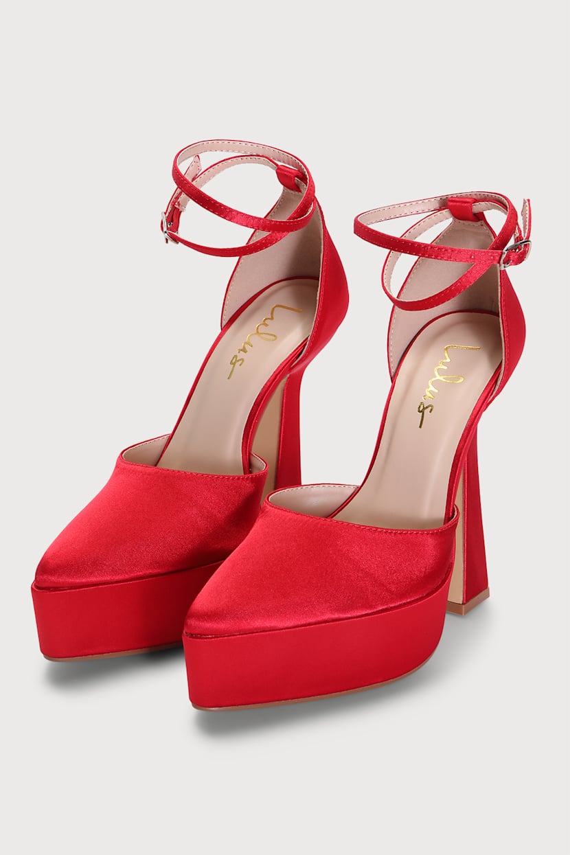 High Heels Shoes Platform Red