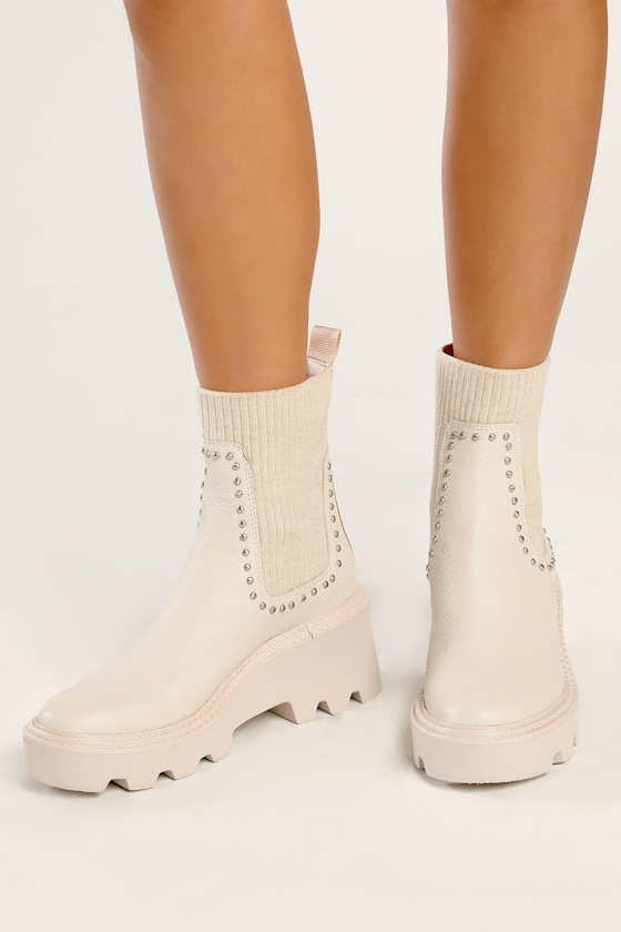 Dolce Vita Hoven H2O - Ivory Chelsea Boots - Slip-On Boots - Lulus