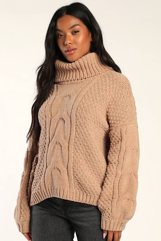 Cable Knit Sweater - Chenille Knit Sweater - Oversized Sweater - Lulus