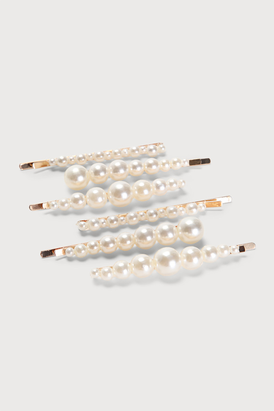 Gold Pearl Hair Pin Set - Pearl Bobby Pin Set - Pearl Hair Pins - Lulus