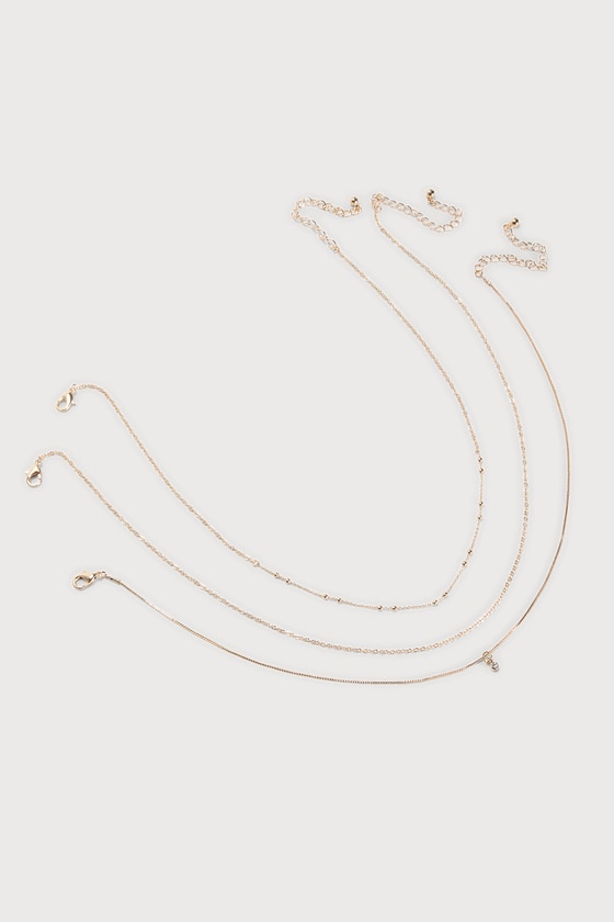 Gold Layered Set Chain Necklace Set Layered Necklace Lulus