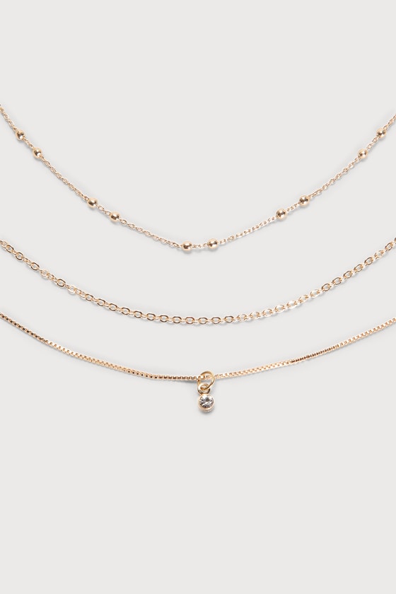Gold Layered Set Chain Necklace Set Layered Necklace Lulus