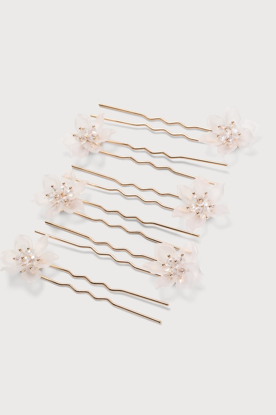 Gold Hair Pin Set - Flower Hair Pin Set - Bridal Accessories - Lulus