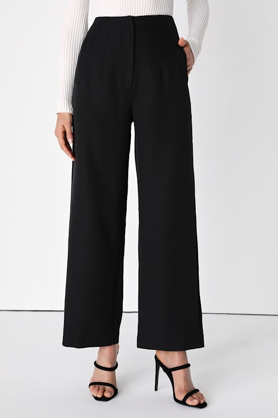 Black Pants - High-Rise Pants - Trouser Pants - Pants - Lulus