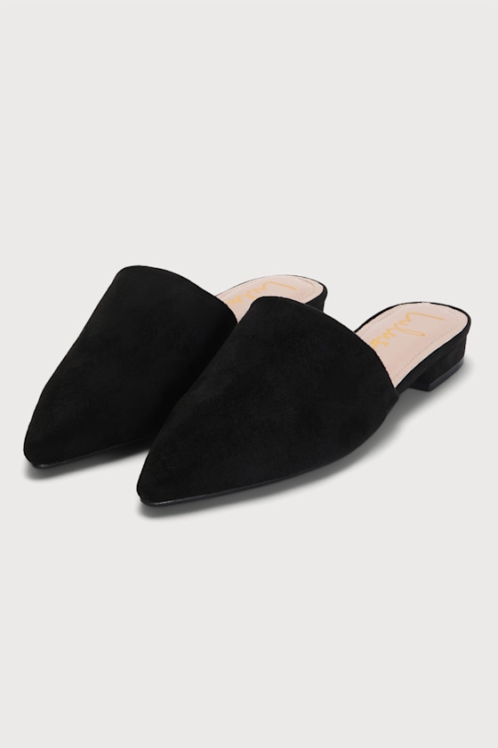 Black Mules - Pointed-Toe Mules - Low Block Mules - Lulus
