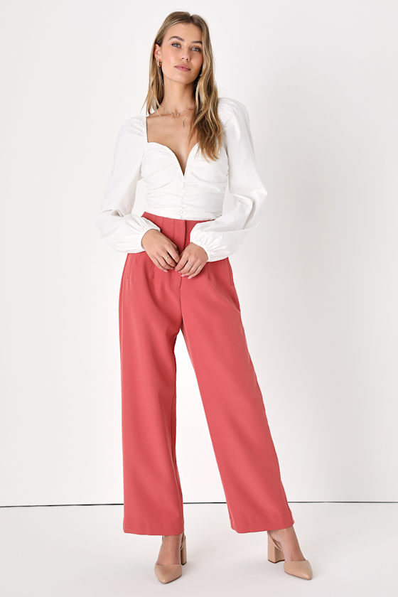 Cute White Bodysuit - Puff Sleeve Top - Ruched Bodysuit - Lulus