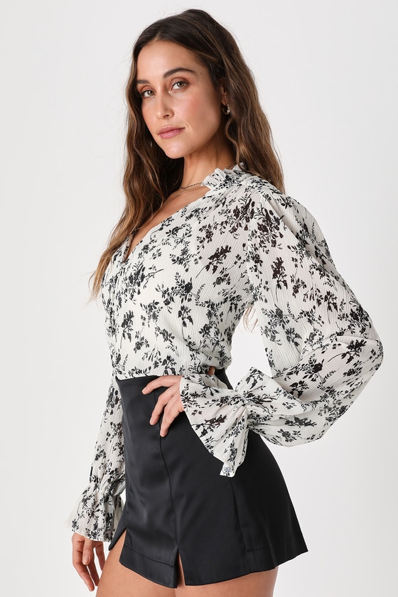 Black Satin Skort High Waisted Skort Tailored Skort Lulus
