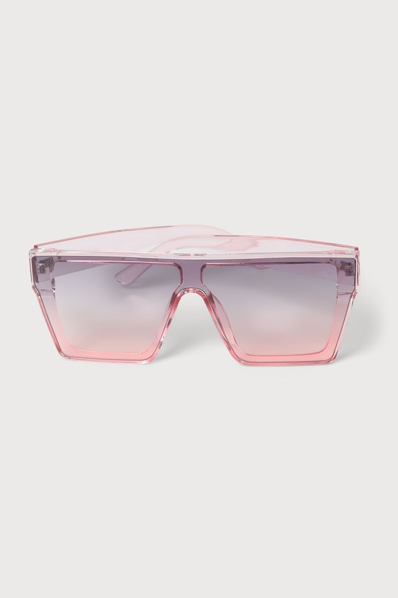 Trendy Pink Sunglasses Shield Sunglasses Oversized Sunglasses Lulus