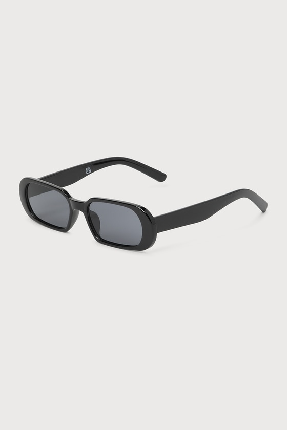Small Sunglasses Rectangle Sunglasses Black Sunglasses Lulus