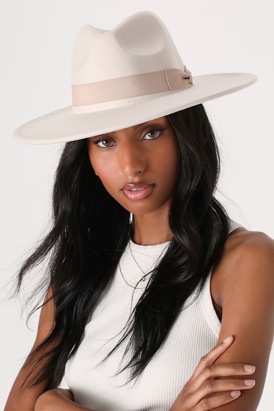 Ivory Fedora - Felt Fedora Hat - Wide Brim Hat - Festival Wear - Lulus