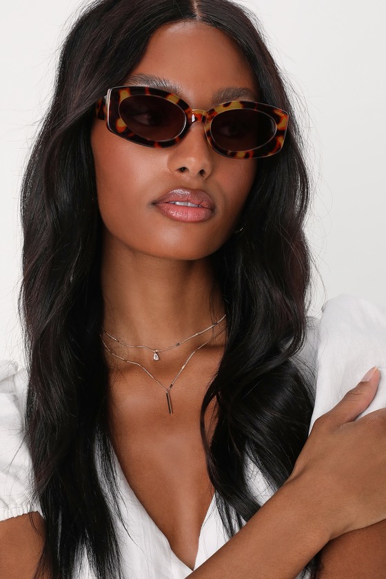 Trendy Tortoise Sunglasses Rectangular Sunglasses Sunnies Lulus