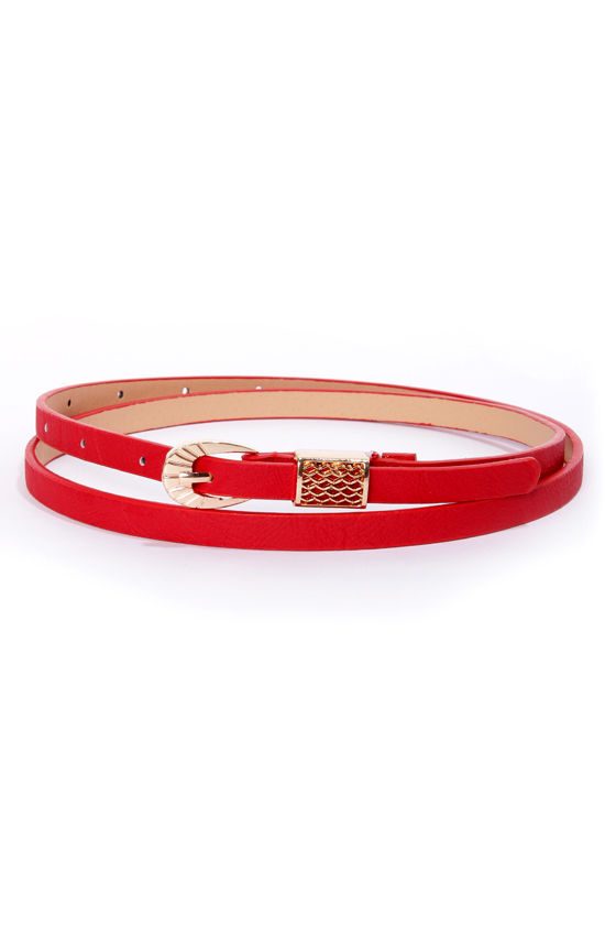 Cute Skinny Belt - Red Belt - $11.00 - Lulus