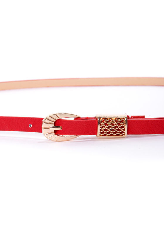 Cute Skinny Belt Red Belt 1100