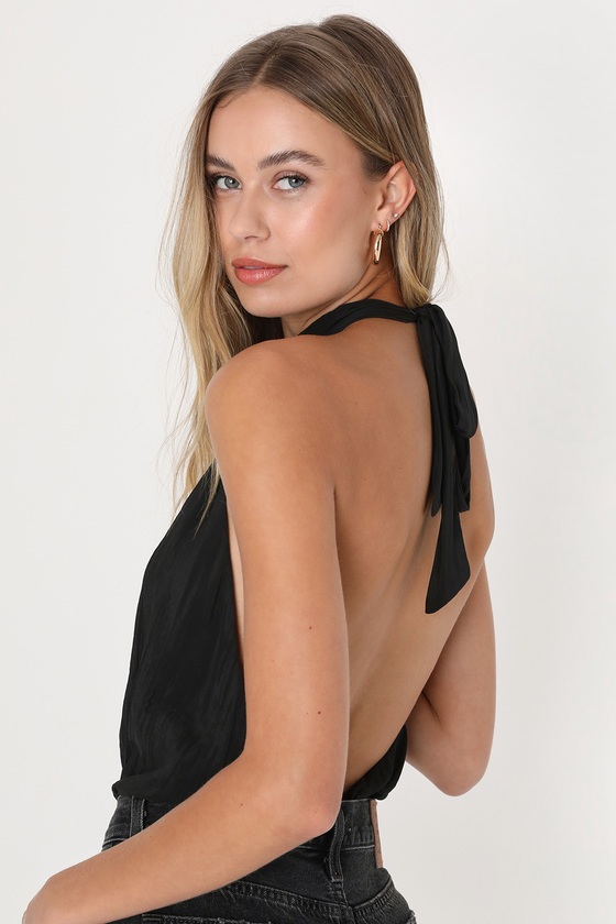 Halter Neck Bodysuit Sexy Cutout Top Backless Bodysuit Lulus