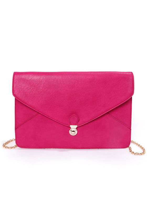 Cute Fuchsia Clutch - Fuchsia Purse - $37.00