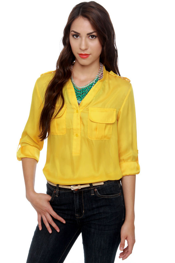 Cute Yellow Top - Long Top - Tunic Top - $38.00 - Lulus