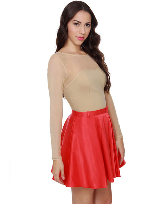 Sexy Mesh Top - Beige Top - Long Sleeve Top - $38.00 - Lulus