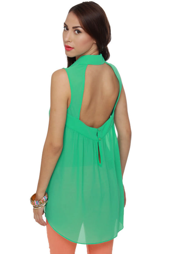 Cute Mint Green Top - Tunic Top - Button-Up Top - $35.00 - Lulus